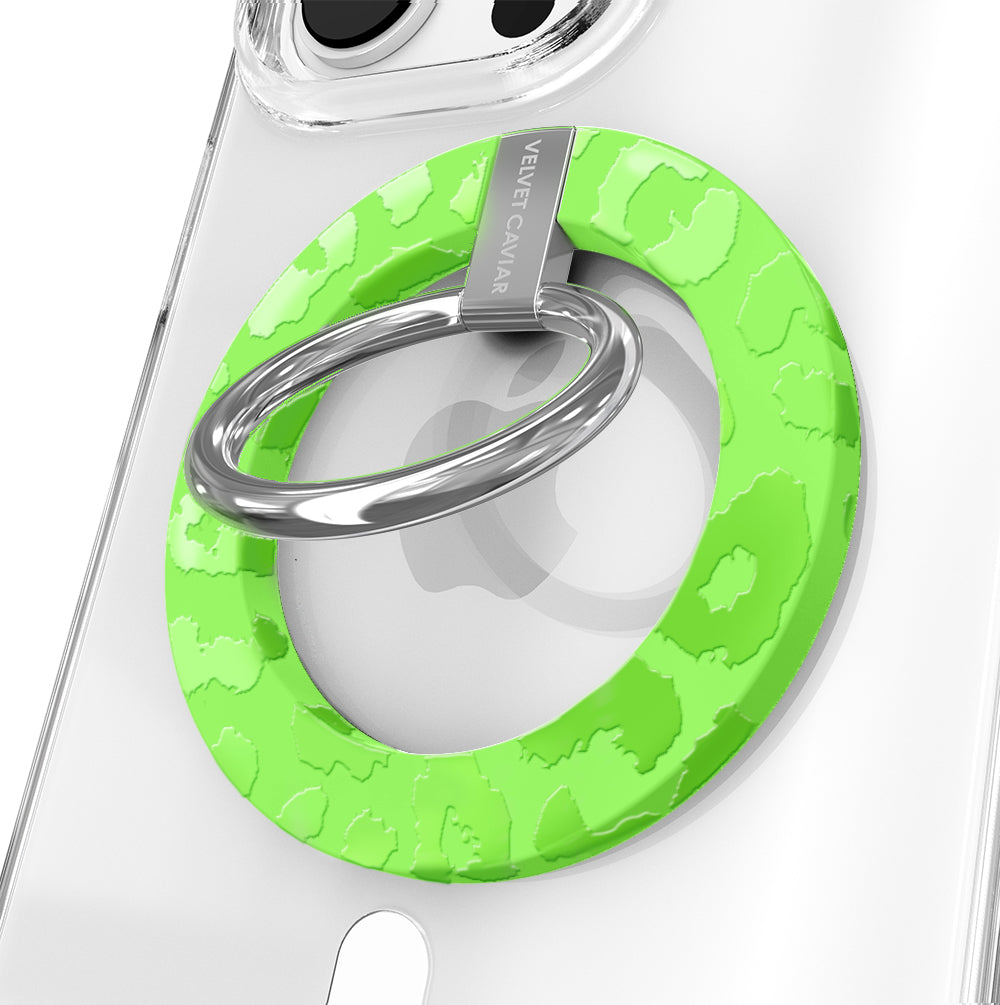 Key Lime Leopard MagSafe Grip Ring – VelvetCaviar.com