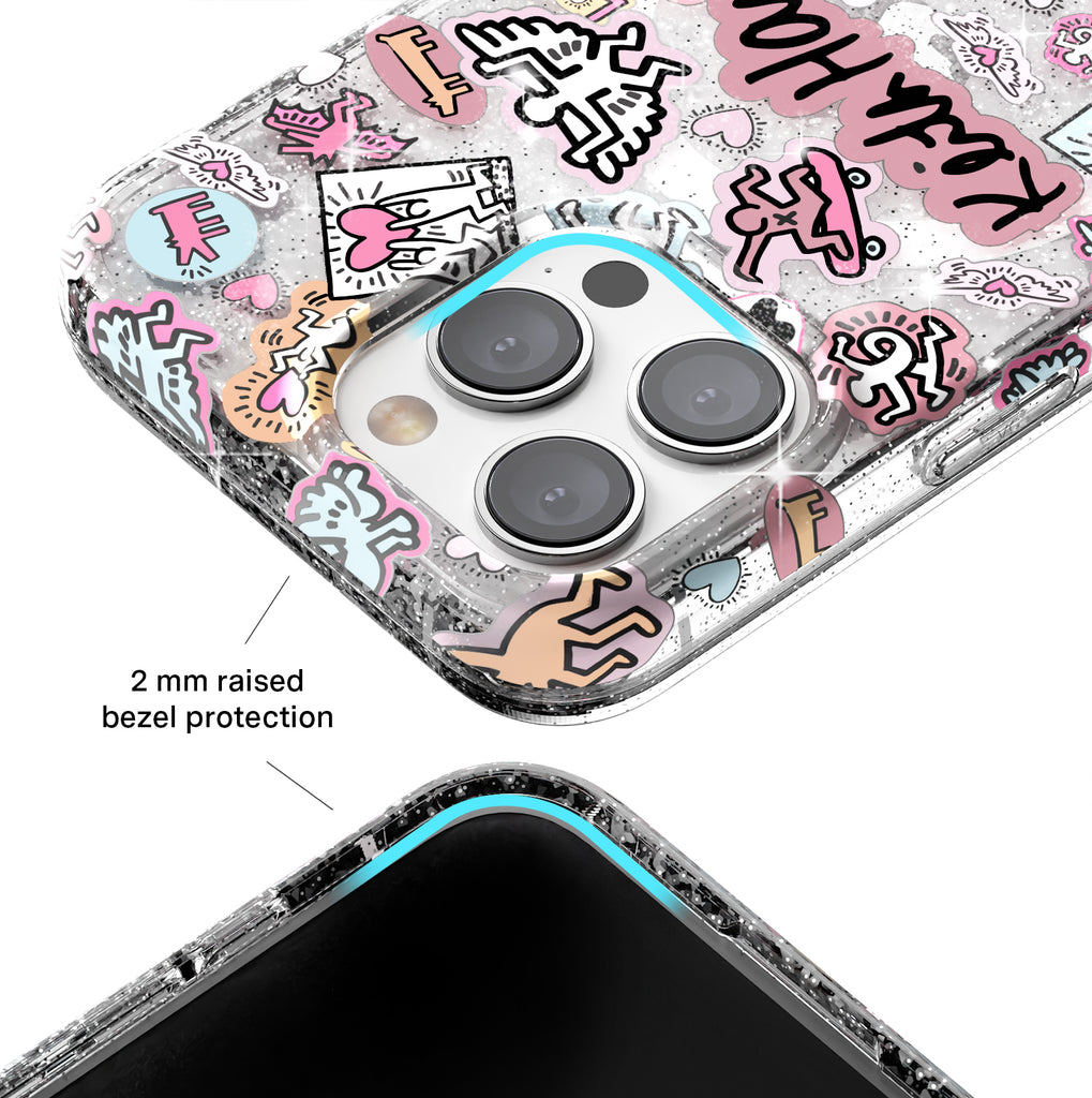 Keith Haring Pastel Glitter iPhone Case – VelvetCaviar.com