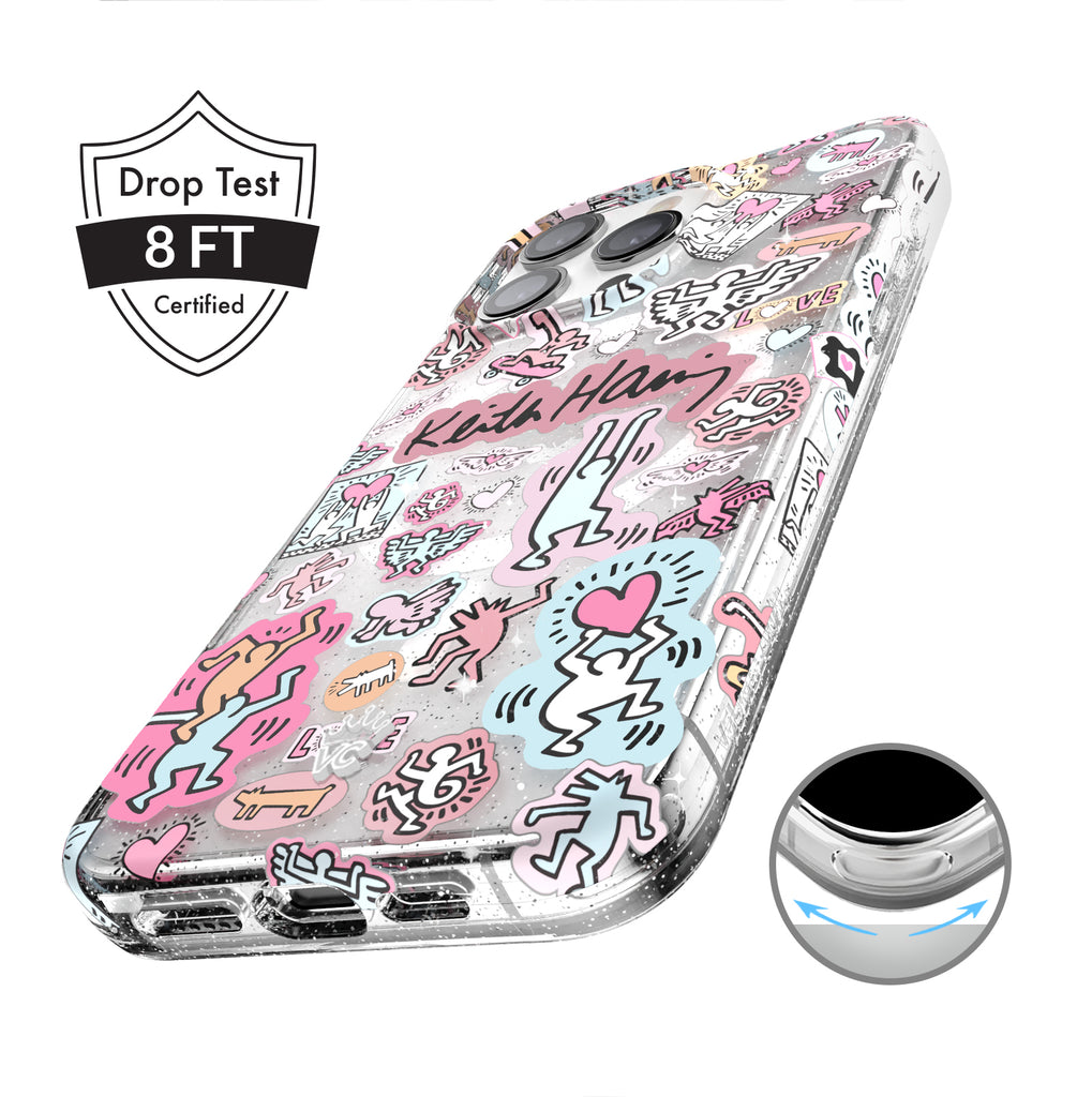 Keith Haring Pastel Glitter iPhone Case – VelvetCaviar.com