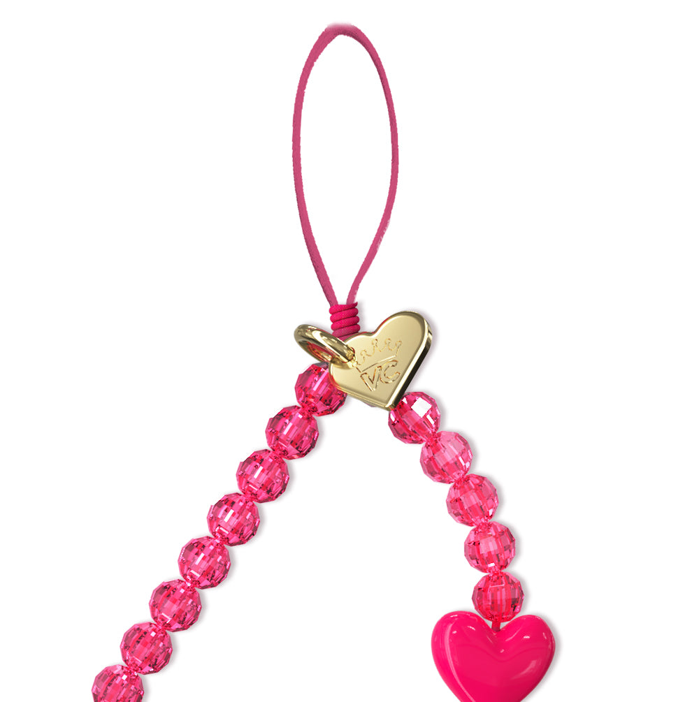 Hot Pink Heart Phone Charm – VelvetCaviar.com