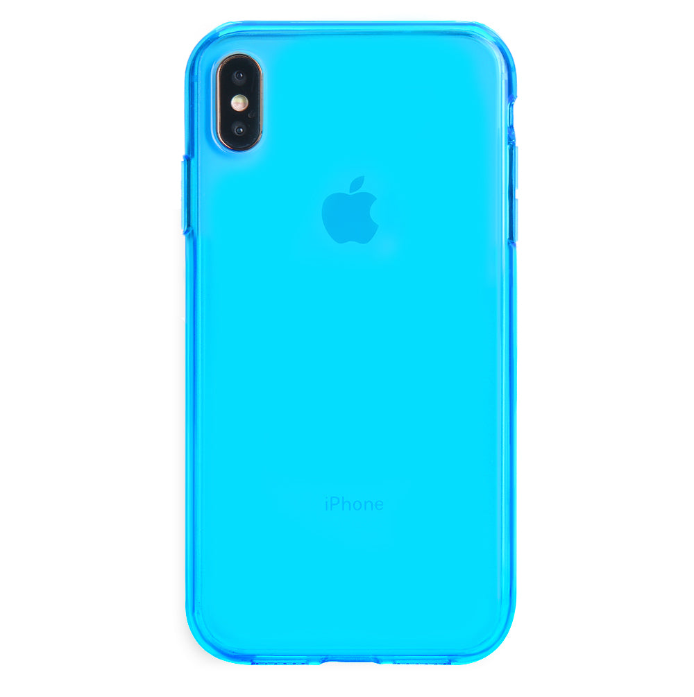 Neon Blue Clear iPhone Case – VelvetCaviar.com