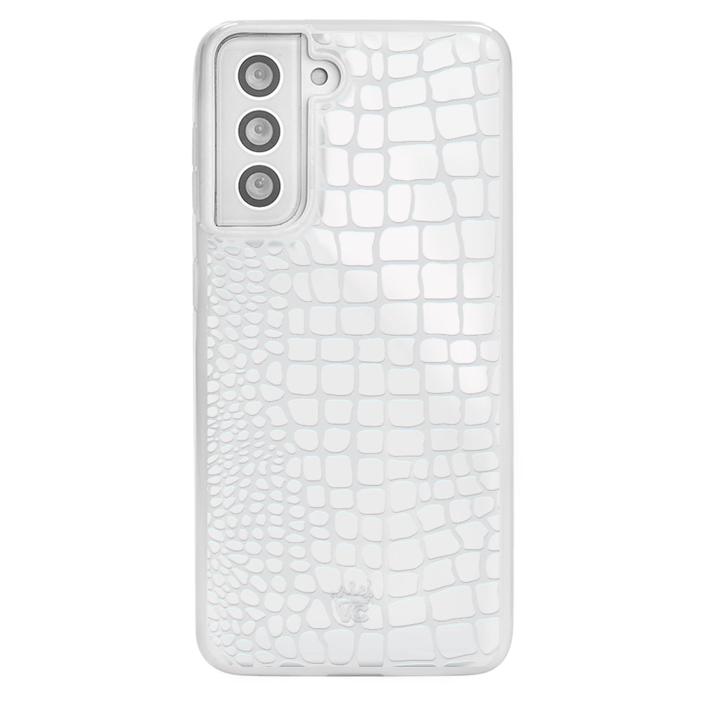 White Croc Samsung Case – VelvetCaviar.com